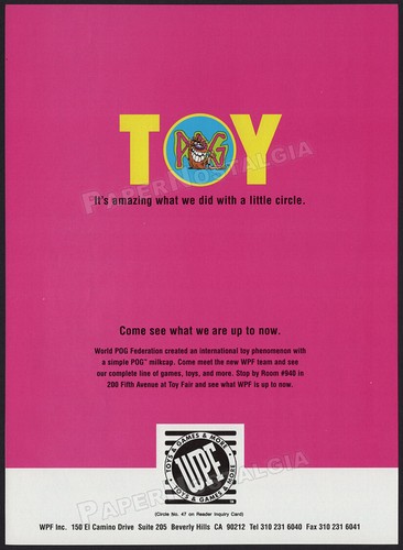 WPF - World POG Federation__Original 1997 Trade AD / ADVERT__PogMan_Pog ...