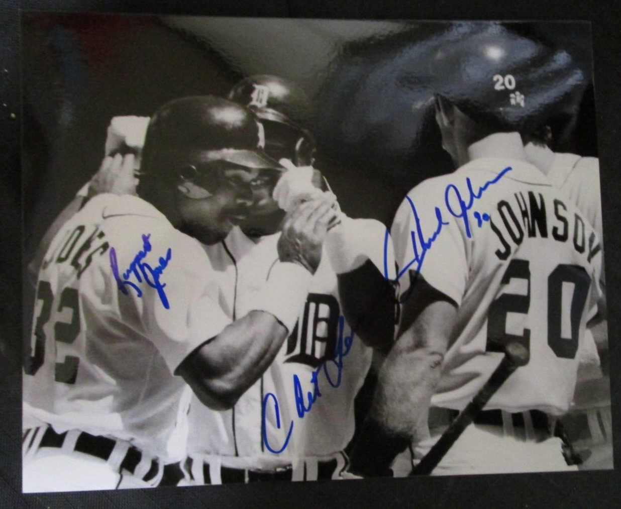 CHET LEMON RUPPERT JONES HOWARD JOHNSON 1984 DETROIT TIGERS SIGNED 8x10 ...