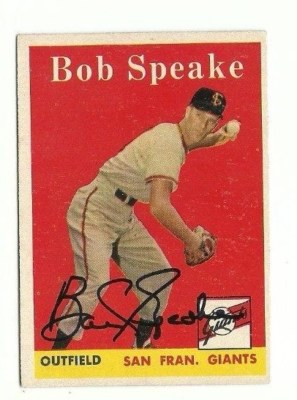 Bob Speake 1958 Topps signed auto autographed card Giants | eBay