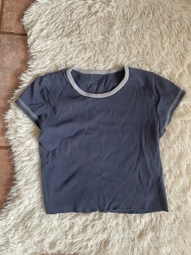 Brandy Melville Women's Blue Size XS Crop Top Raw Hem Cropped | eBay