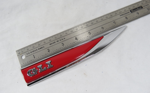 19-21 VW Jetta GLI Emblem Front Fender Red Chrome Badge Symbol Logo ...