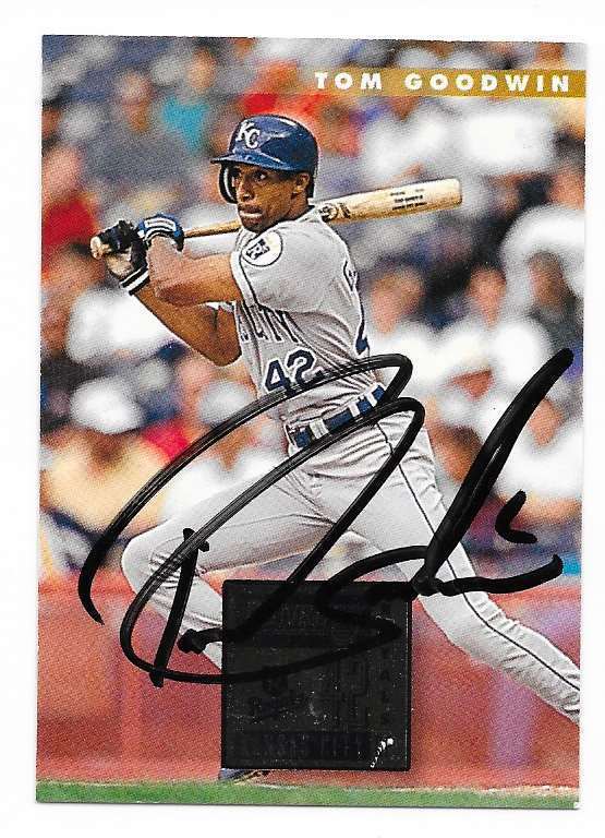 TOM GOODWIN 1996 DONRUSS AUTOGRAPHED SIGNED # 109 ROYALS | eBay