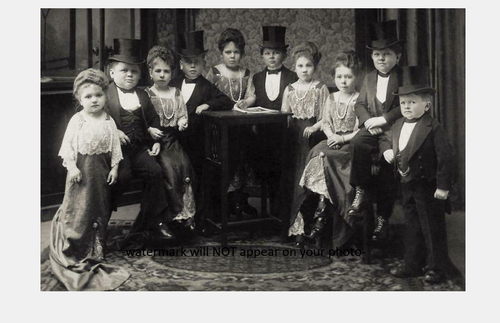 Vintage Circus Midgets Group PHOTO Dwarf Circus Freak Sideshow Act ...