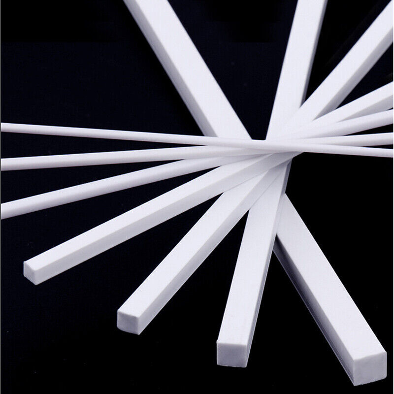 ABS Plastic Square Rod Solid Bar for Model Building DIY 250mm Length ...