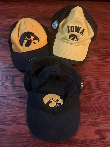 Iowa Hawkeyes one size fits all lot of 3 sports caps- | eBay