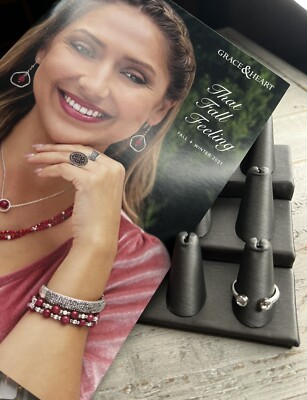 Grace & Heart G&H SEE Ring SIZE 8 .925 STERLING SILVER CRYSTALS QUALITY ...