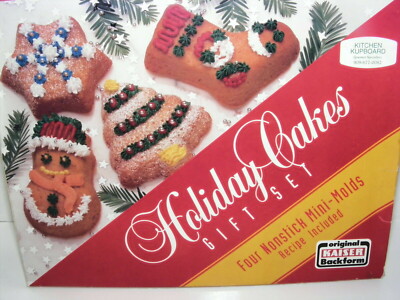 Original Kaiser Backform Christmas Holiday Cakes Gift w/ Recipe Set NIB ...