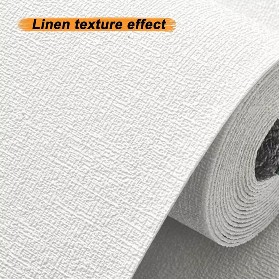 3M Thick Self-Adhesive Thermal Insulation Wallpaper Linen Texture Wall ...