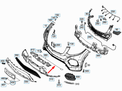 MERCEDES-BENZ GLE COUPE C292 TEMPERATURE SENSOR WIRING HARNESS ...