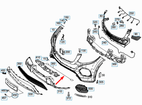 NEW MERCEDES-BENZ GLE COUPE C292 TEMPERATURE SENSOR WIRING HARNESS ...