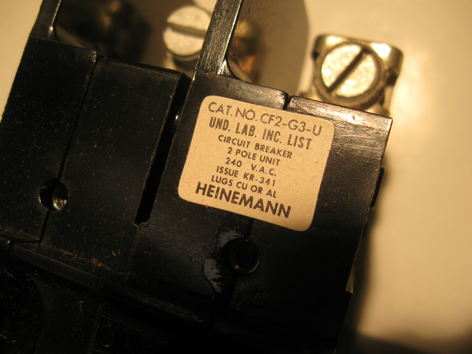 Heinemann Cf2-g3-u 15 Amp 2 Pole 30 Amp 240 Volt Circuit Breaker for ...