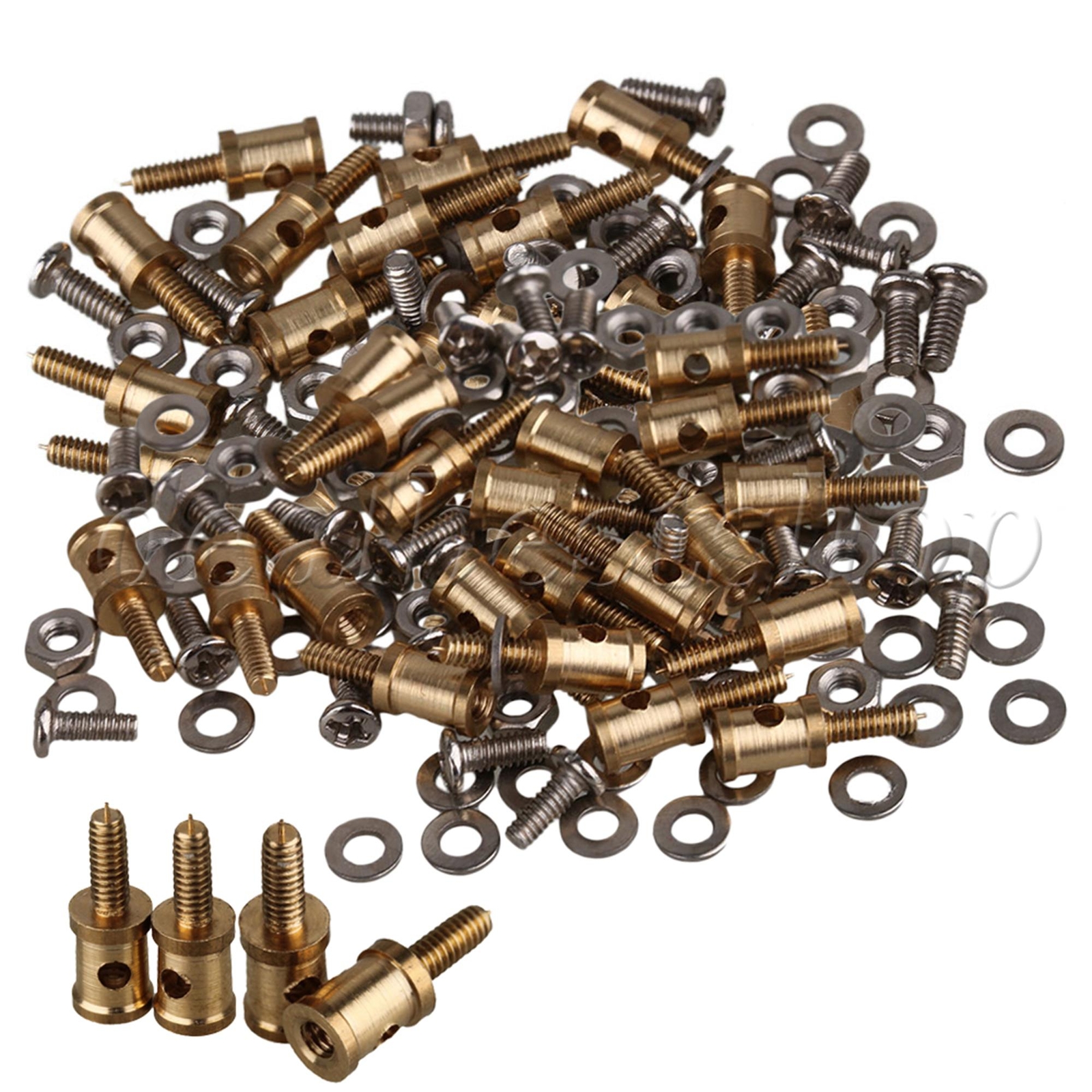 1.5mm 40x Gold RC Aircraft Servos Quick Metal Connector Pushrod Linkage ...