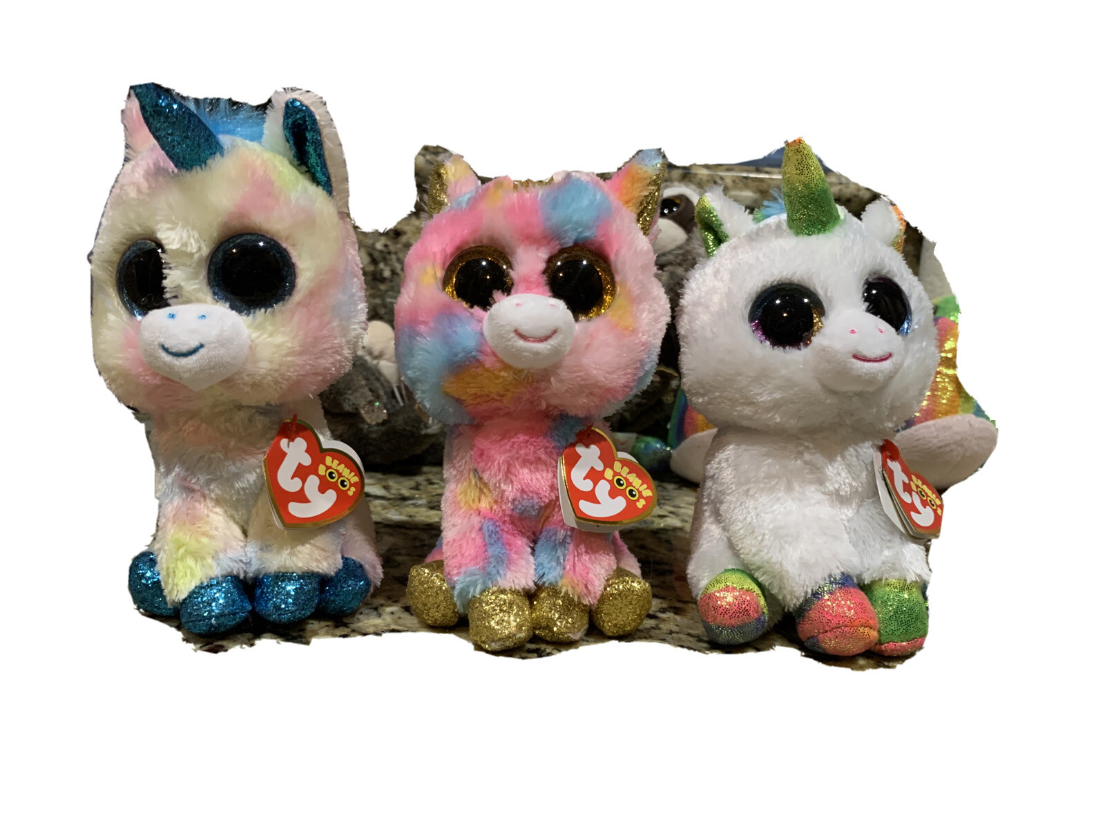 TY Beanie Boos 6" PIXY, Blitz And Frantasia MWMTs Ty Heart Tags | eBay