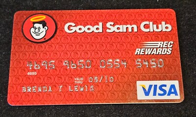 Good Sam Club Visa Charge Card ~ Barclays Bank Delaware ~ Exp 2010 ...
