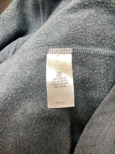 Ridgecut Men’s 1/4 Zip Pullover Size 3X Blue Outdoor Toughwear | eBay