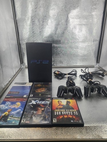 Sony PlayStation 2 PS2 Fat Console Bundle 2 Controllers, 5 Games and ...