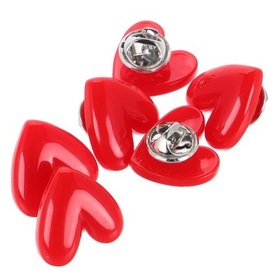 6pcs Heart Shaped Brooch Pin For Women Red Heart Lapel Pin Jewelry ...