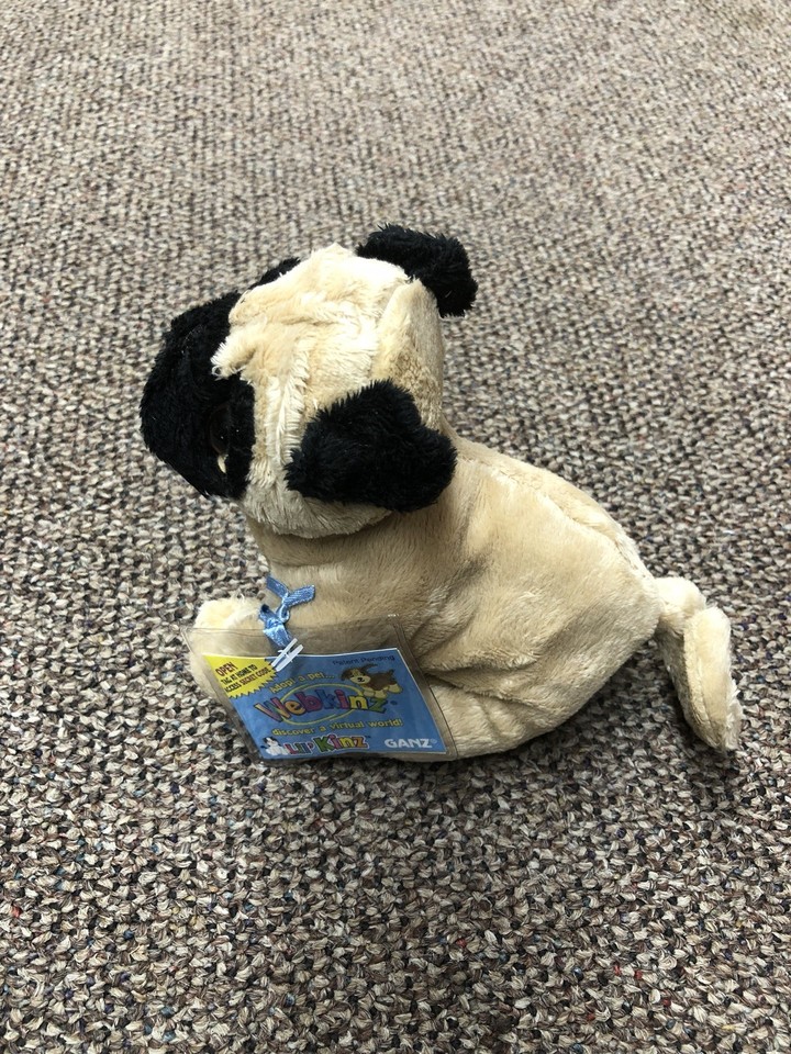 Webkinz Lil'Kinz pug dog brand new sealed/ Unused Code Tag.~ SMOKE FREE ...