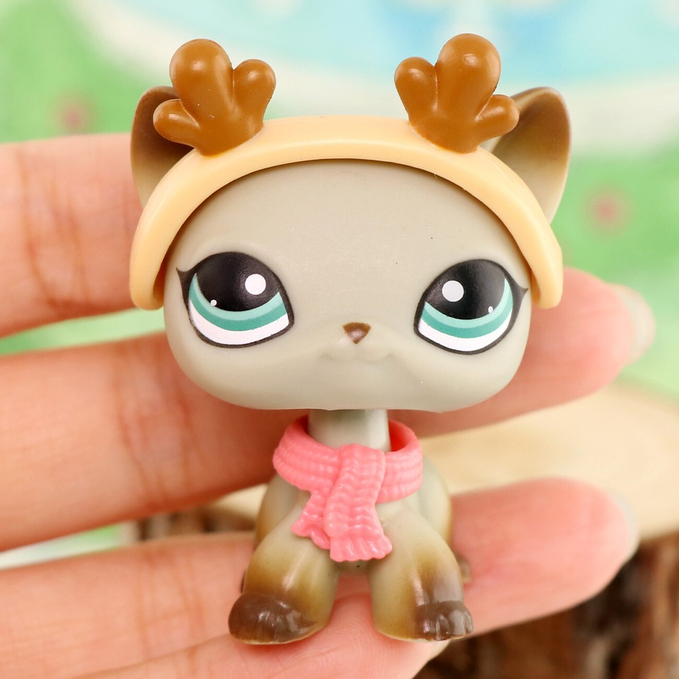 Littlest Pet Shop Gray Short Hair Cat #391 Rare LPS Figure with LPS ...