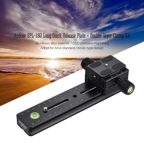 180mm DSLR Long Quick Release Plate + Double-layer Clamp Kit G0I3 ...