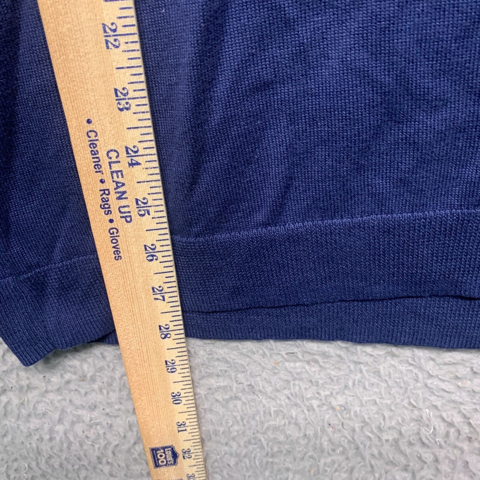 Alfani Sweater Mens MS Small Blue Quarter Zip Long Sleeve Textured Knit ...