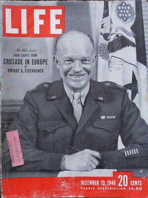 Life magazine December 13th, 1948, cover sheet only. Dwight D ...