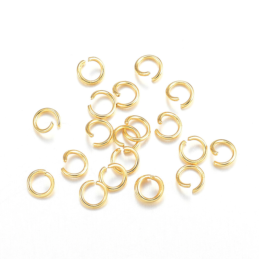 Stainless Steel Jewelry Making Jump Split Rings Rings 500pcs Gold 304 ...