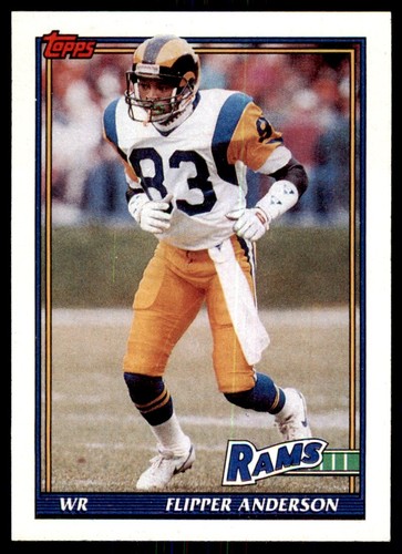 1991 Topps Football Flipper Anderson Los Angeles Rams #525 | eBay