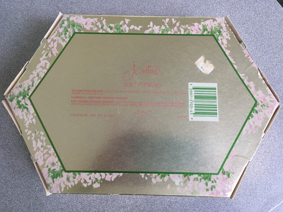 VINTAGE JONTUE SOFT FLORALS 1.5 OZ. COLOGNE SPRAY & 2 OZ. BODY POWDER ...