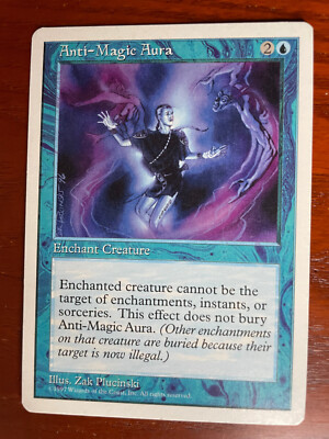 MTG Anti-Magic Aura CARD SINGLE USED EXCELLENT CONDITION SEE PHOTOS | eBay