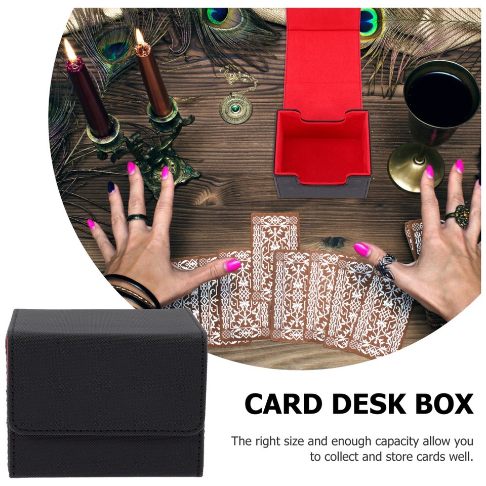 Card Desk Box Games Cards Storage Box Durable Cards Holder Organizer ...