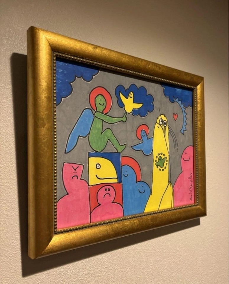 MARK GONZALES GONZ Original Drawing 2002 Signed Framed Vintage ...