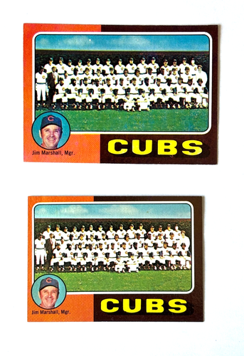 1975 Topps CUBS Team Card #638 & MINI Parallel. Real Beauties! Gradable ...