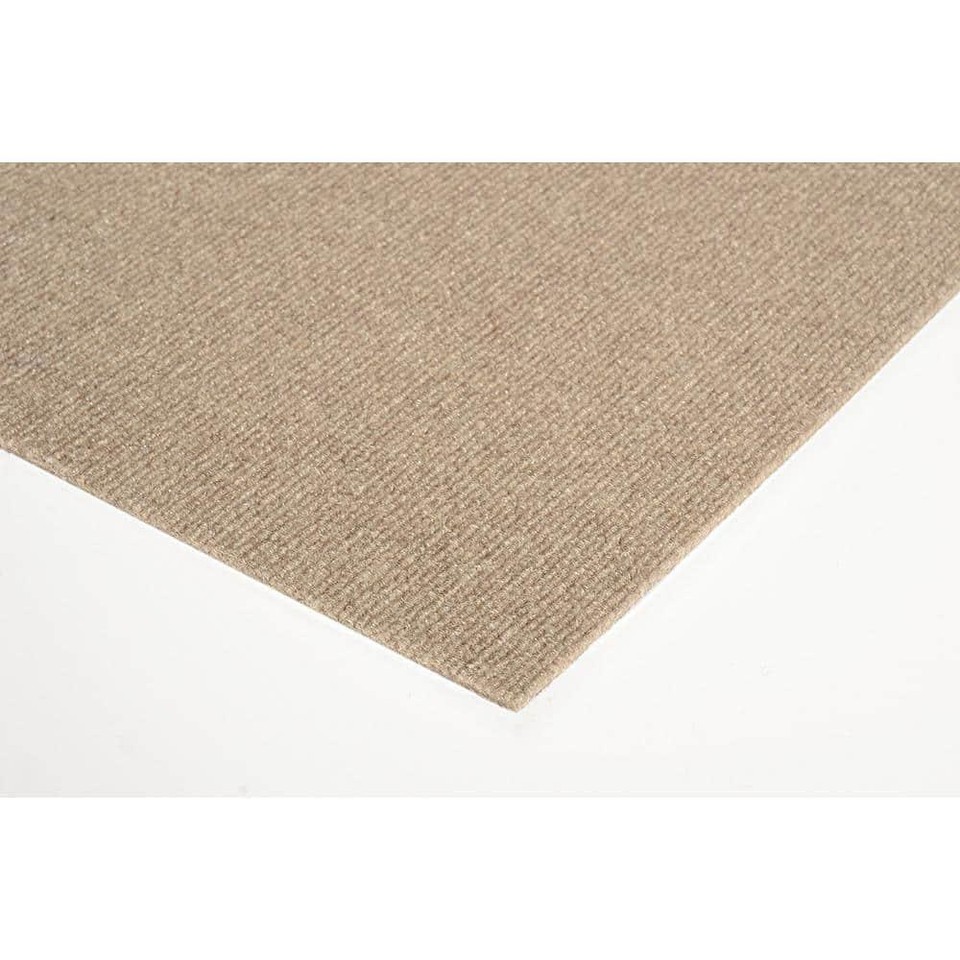 Foss Carpet Tile 24" Square Texture Polyethylene Polyester Taupe-Beige ...