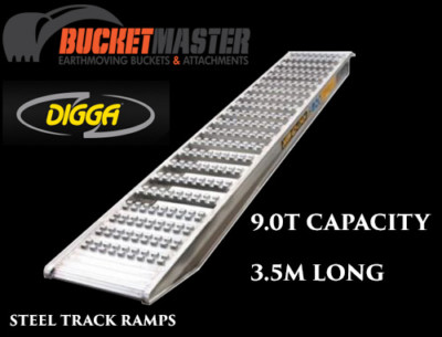 DIGGA 9.0T aluminium loading ramps for steel and rubber tracks | eBay