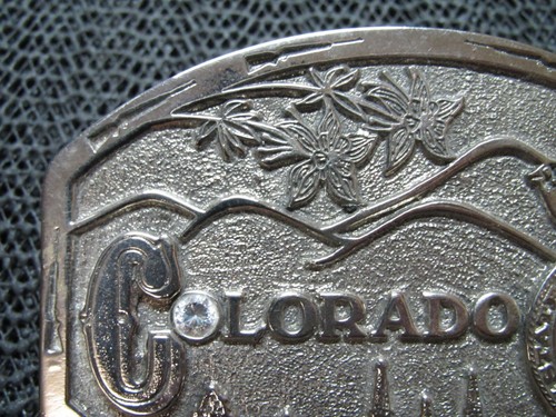 COLORADO CZ EMBEDDED BELT BUCKLE! VINTAGE! RARE! LIMITED EDITION! 368 ...