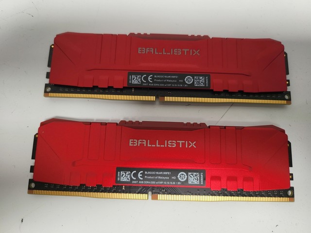 BALLISTI x 8Gb DDR4 3200 1.35v BL8G32C16U4R.M8FE1 Crucial BALLISTIX ...