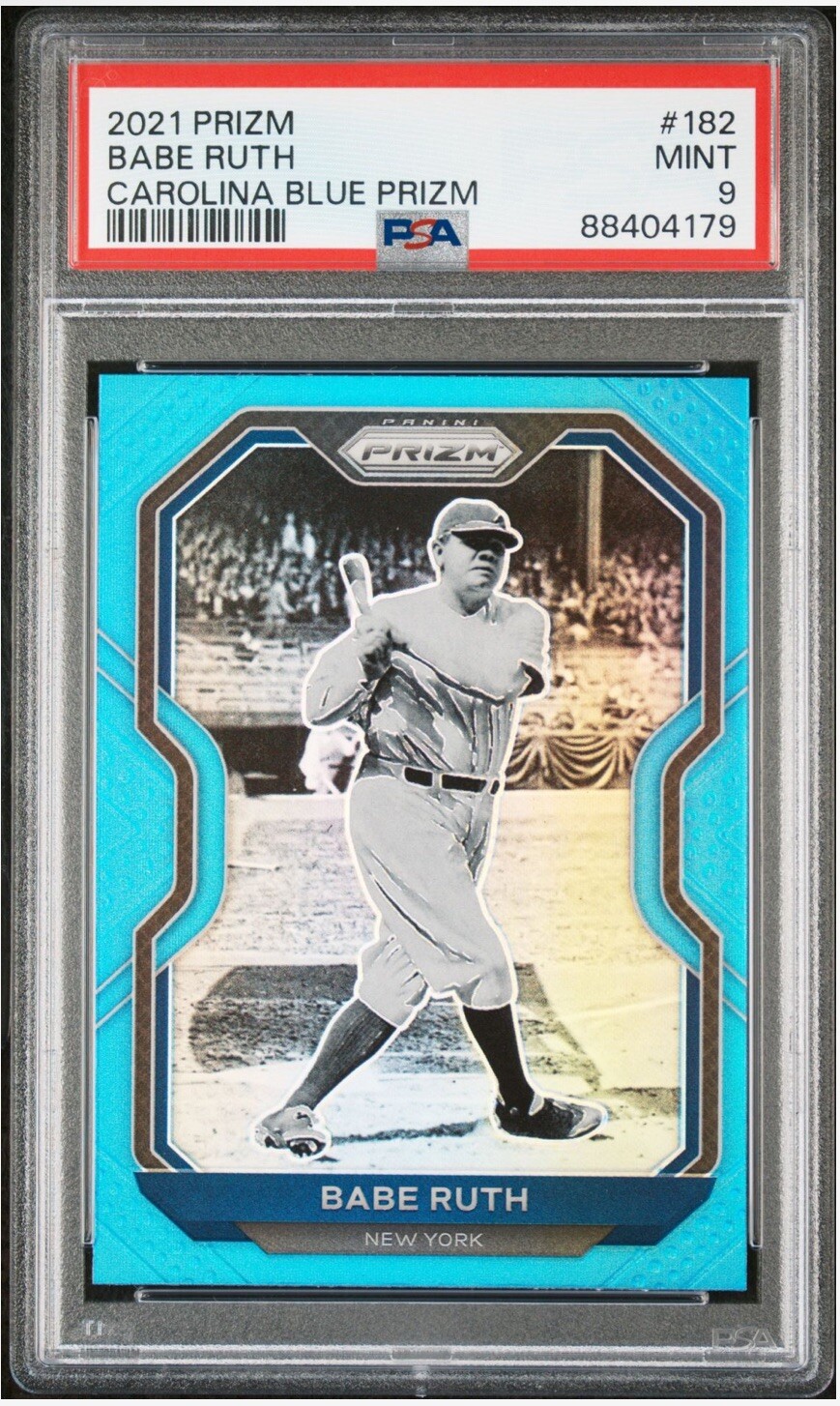 2021 Panini Prizm - Tier II Carolina Blue Prizm #182 Babe Ruth for sale ...