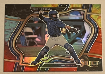 2023 Panini Select Diego Cartaya Diamond Level #258 TIE DYE PRIZM SSP S ...