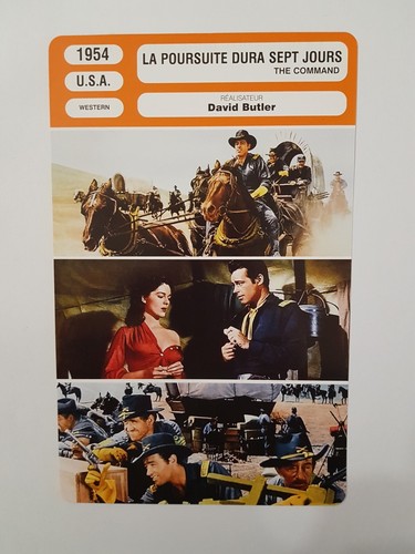 CARTE FICHE CINEMA 1954 LA POURSUITE DURA SEPT JOURS Guy Madison Joan ...