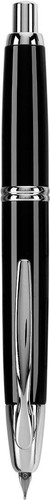 Pilot Vanishing Point Retractable Fountain Pen, Black/Rhodium blue ink ...
