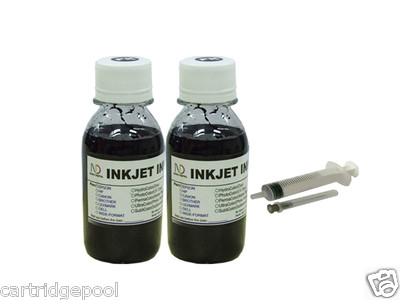 2x4oz black refill ink for Canon PG-210 PIXMA MP230 MP240 MP250 MP270 ...