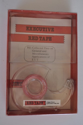 Vintage Red Tape Gag Gift 1979 Half Time Office Party Humor funny | eBay
