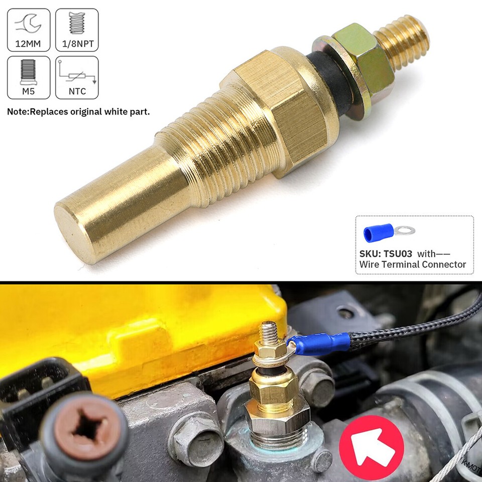 Car Water / Oil Temp Temperature 1/8 NPT 12V Electrical Sender Sending ...