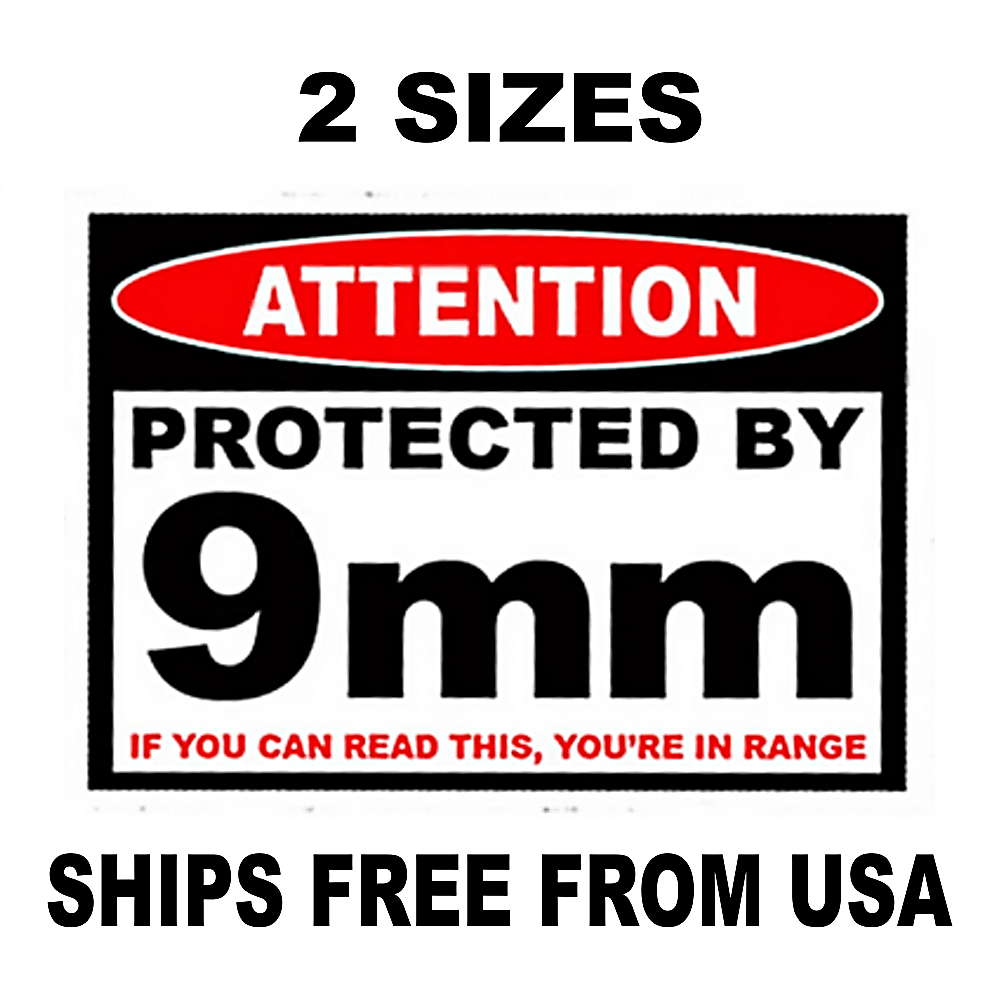 Gun 2nd Amendment Sticker Protect By 9mm High Quality Vinyl 2 Sizes ...
