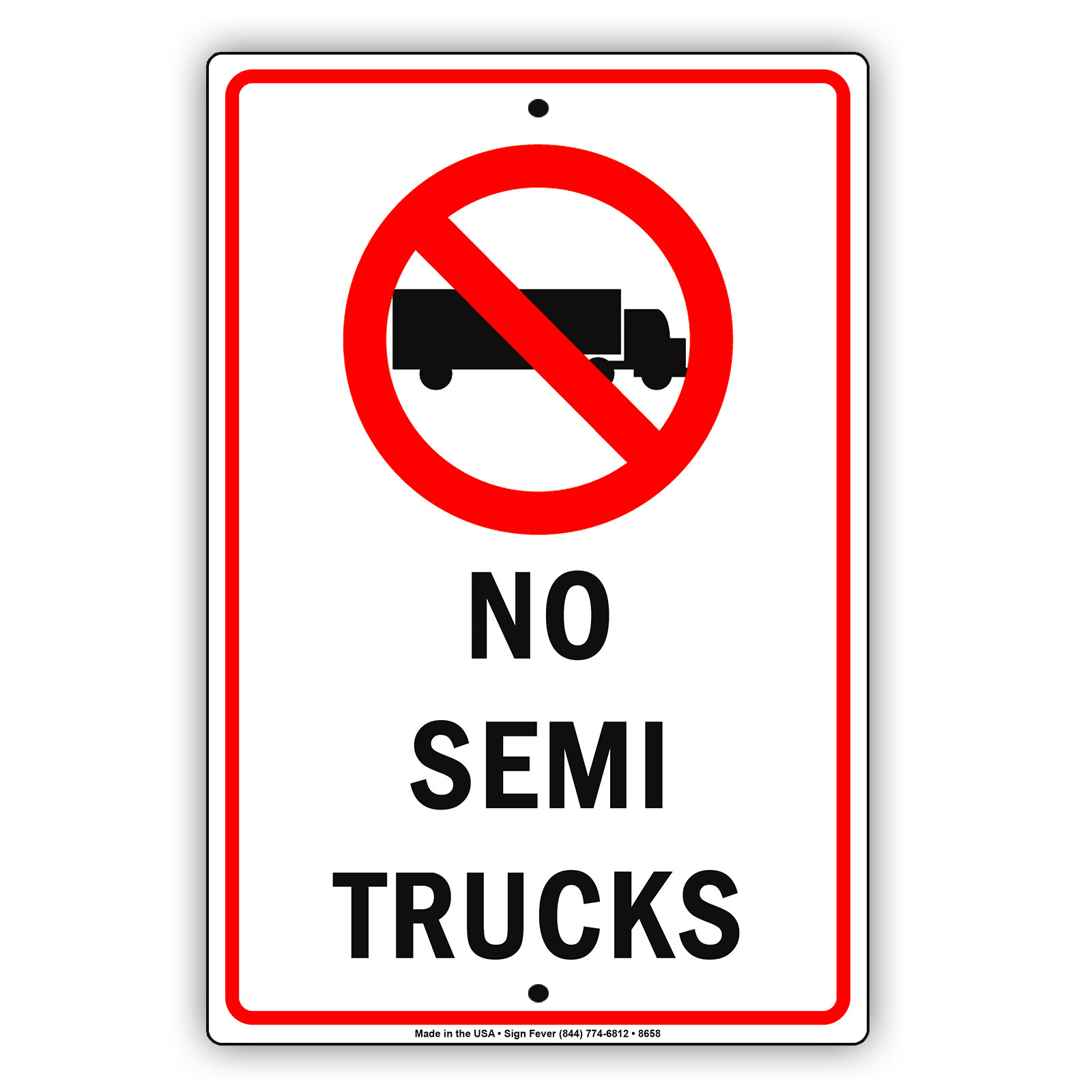 No Semi Trucks Parking Sign No Truck Parking Road Stop Aluminum Plate ...