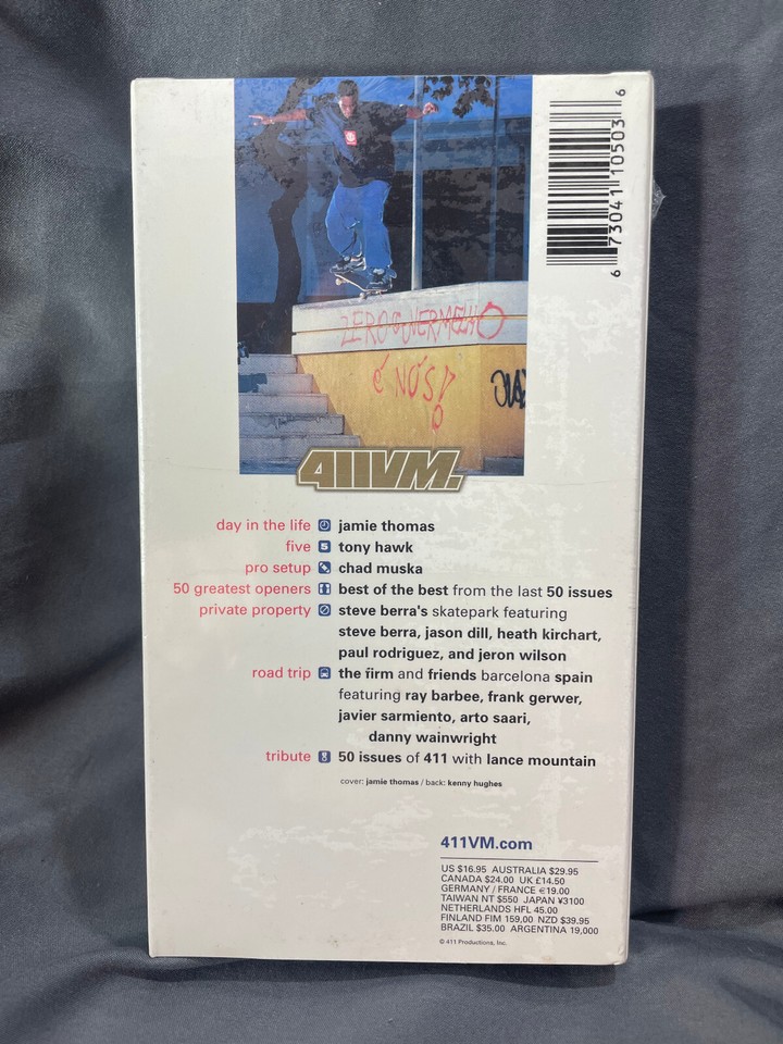411 Video Magazine #50 SEALED Jamie Thomas Tony Hawk Chad Muska ...