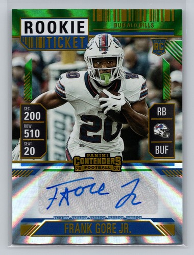 2024 Panini Contenders Frank Gore Jr. Laser Rookie Auto Variation #155 ...