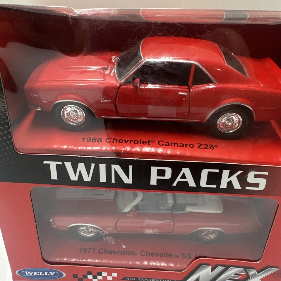 Welly 1:43 Scale Twin Packs w/1968 Chevy Camaro Z28 & 1971 Chevy ...