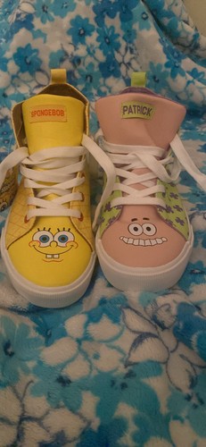Nickelodeon Spongebob & Patrick Kids High Tops Shoes Fun Cartoon Youth ...
